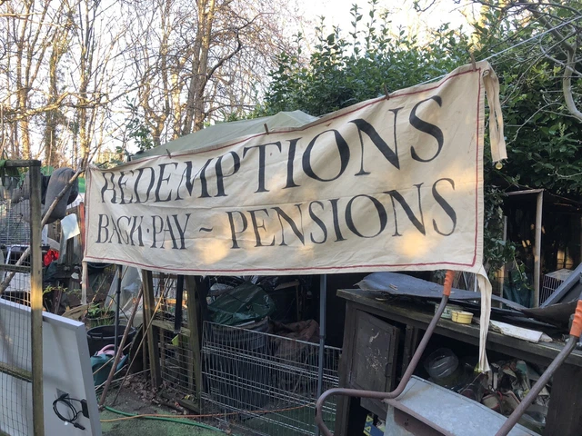 VINTAGE PROTEST CALICO Banner circa 1950's. Original. Great Prop Or ...