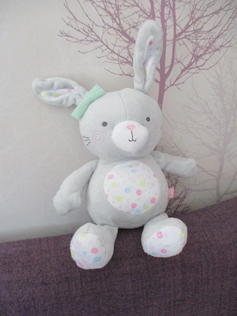 MOTHERCARE - CONFETTI Party - Grey Bunny Rabbit - 11" Soft Plush ...