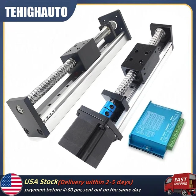 MINI LINEAR GUIDE Rail Translation Stage Actuator NEMA23 Hybrid servo ...