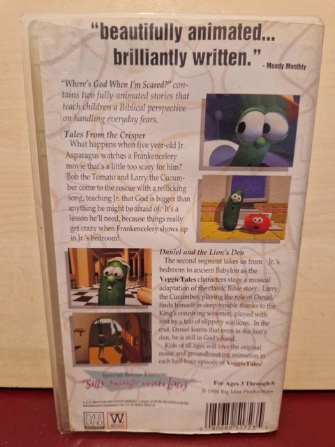 VEGGIETALES - WHERE'S God When I'm S-Scared - PAL VHS Video Tape (T179 ...