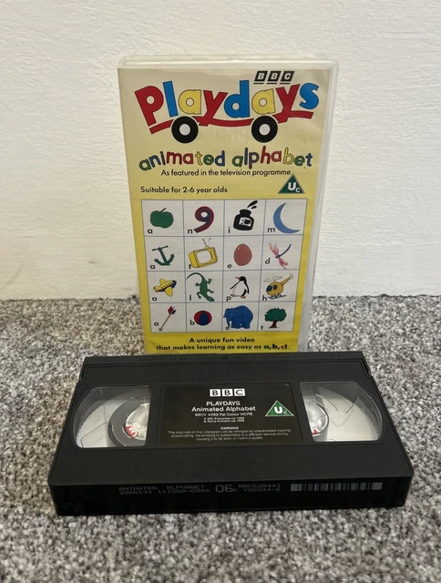 PLAYDAYS ANIMATED ALPHABET VHS Video BBC Childrens 80s 90s Vintage ...