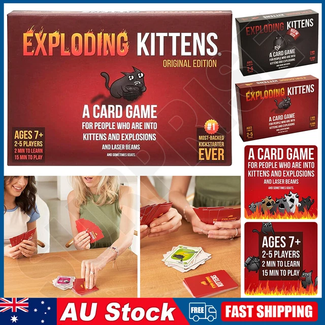 EXPLODING-KITTENS ORIGINAL EDITION Card Games Party Game for Adults ...