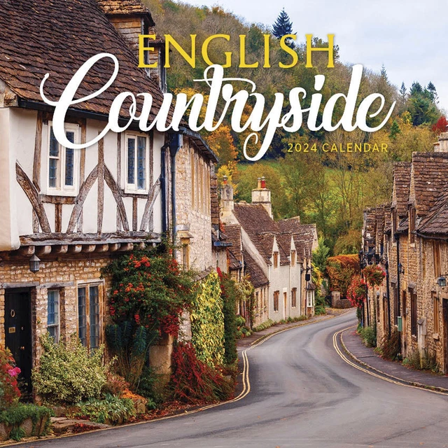 2024 CALENDAR ENGLISH Countryside Square Wall by Paper Pocket 30cm x ...
