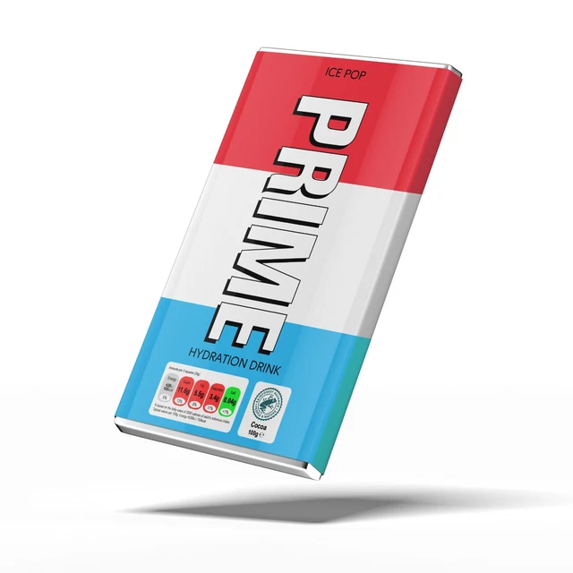PRIME ICE POP Hydration Drink Milk Chocolate Bar 100g £7.99 - PicClick UK