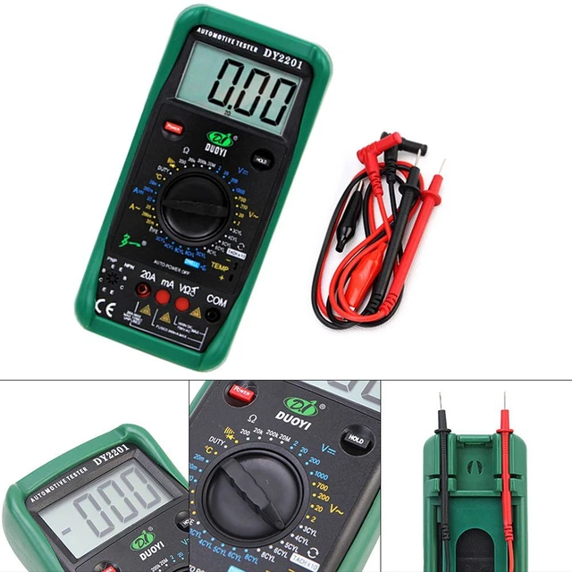 TESTER MULTIMETER DWELL Angle Temperature with Test Leads Automotive ...