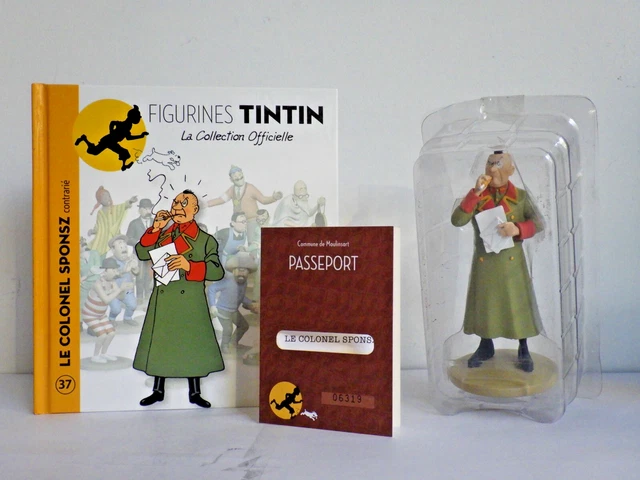 FIGURINE TINTIN COLLECTION officielle n°37 Le colonel Sponsz contrarié ...