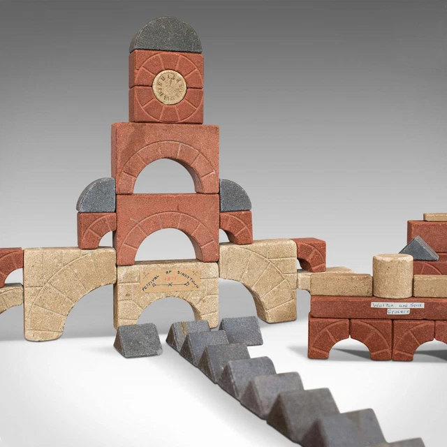 ANTIQUE RICHTER'S ANCHOR Box, German, Stone, Anker Baukasten, Number 15 ...