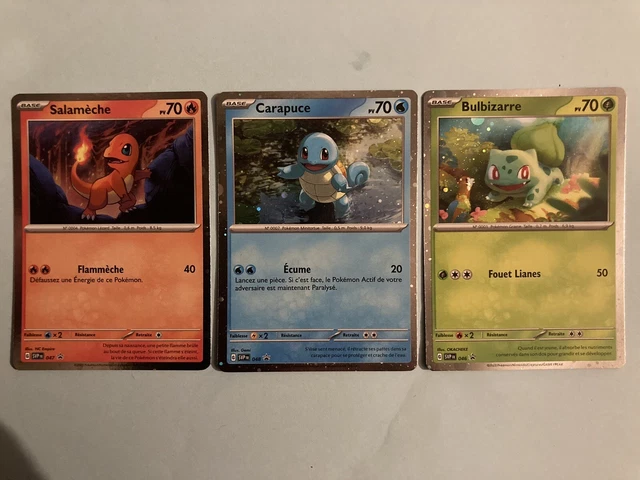 CARTE POKÉMON SALAMÈCHE Carapuce Bulbizarre 151 Neuf FR Carte Promo EUR ...