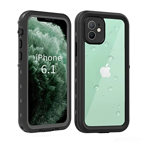 BDIG COQUE ETANCHE iPhone 11,Transparent Full-Body Rugged Coque Etui ...