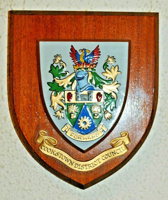 COOKSTOWN BEZIRKSRAT PLAKETTE Schild Wappen Wappen EUR 35,27 - PicClick DE