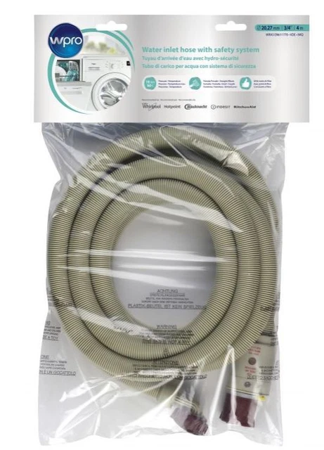 ORIGINAL INLET HOSE Aquastop Eltek 4 M Water Stop Bauknecht Whirlpool ...