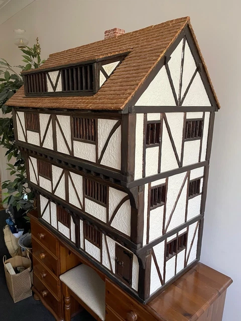 CUSTOM BUILT 1/12TH Scale TUDOR Dolls House Large Furnished £593.20 ...