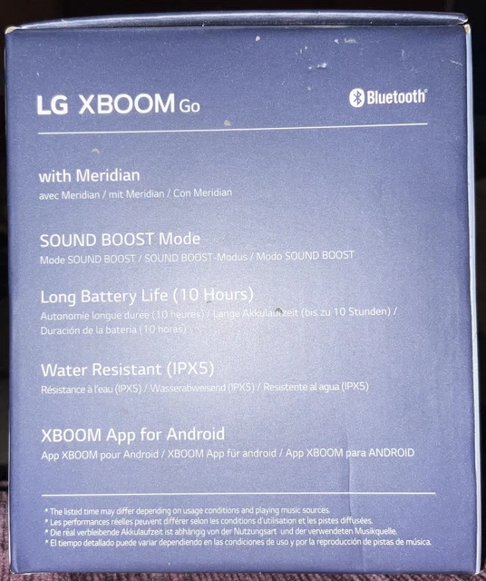 NEW LG XBOOM GO PL2 X MERIDIAN Bluetooth Speaker Wireless IPX5 Water ...