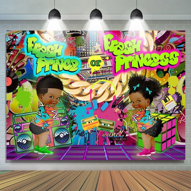 FRESH PRINCE OR Princess 90s Themed Baby Shower Backdrop $35.95 ...