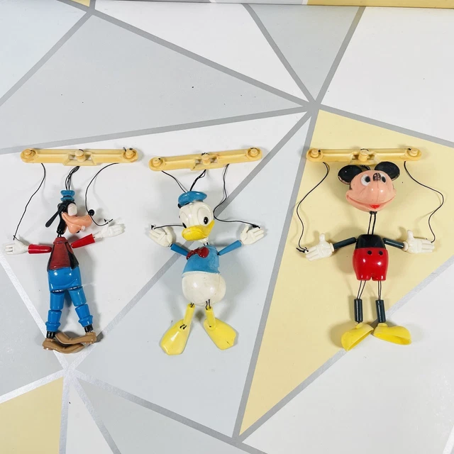 STRING PUPPET WALT Disney Productions Mickey Mouse Donald Duck And ...