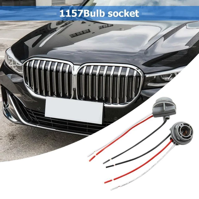 1 PAIR CAR 1157 Light Bulb Socket Adapter Auto LED Lamp Plug Holder ...