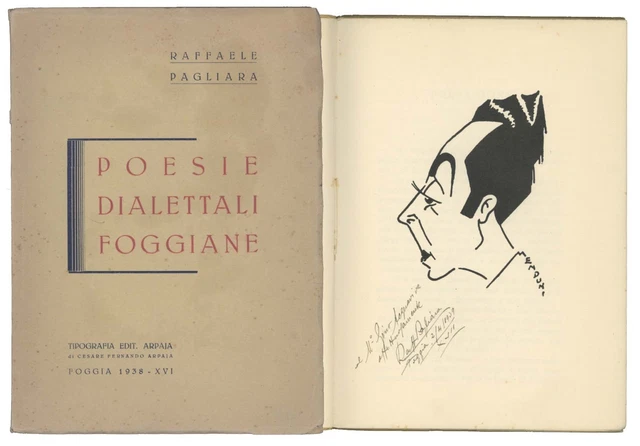 POESIE DIALETTALI FOGGIANE Pagliara Raffaele firma autografa Arpaja ...