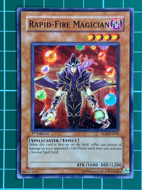 CARTE YUGIOH COMMUNE 1ère édition Rapid Fire Magician SD6-EN016 EUR 4 ...