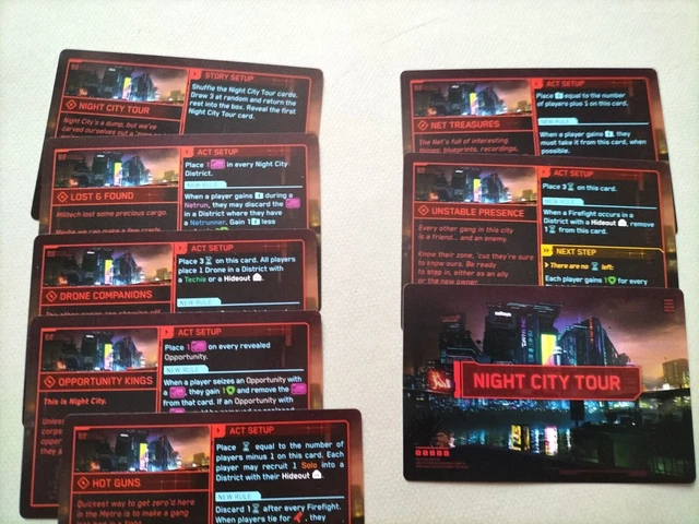 NIGHT CITY TOUR Story Cards/Cyberpunk 2077 Gangs Of Night City/G479 $4. ...
