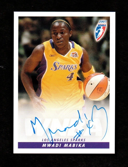 2007 AUTOGRAPHE WNBA Mwadi Mabika Los Angeles Sparks EUR 5,89 - PicClick FR