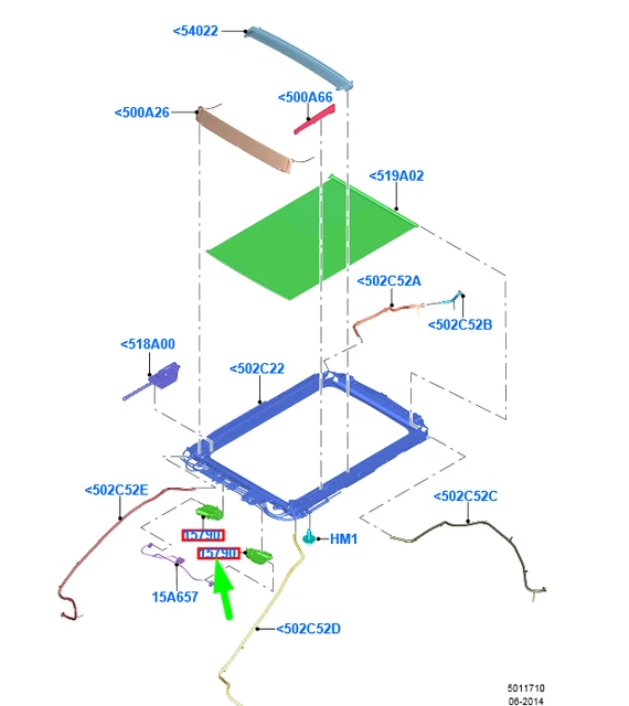 FORD KUGA MK2 C520 Schiebedachmotor 2115103 CV54-15B689-AE NEU ORIGINAL ...