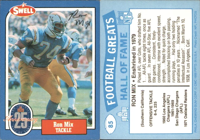 CARTE RON MIX signée 1988 Swell Greats #85 chargeurs San Diego voiture ...