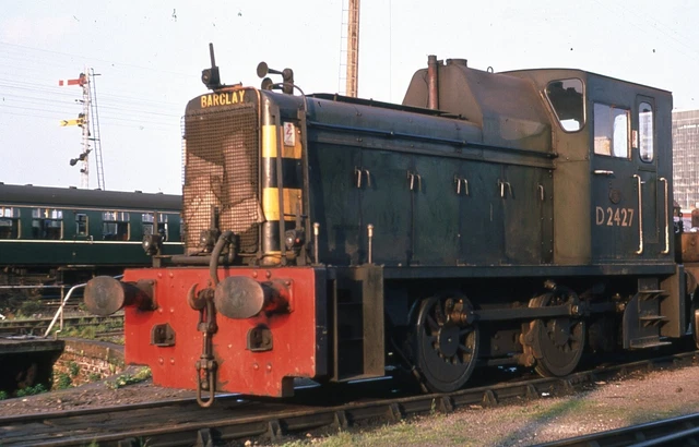 COLOUR RAIL SLIDE, DE2464, Class 06, D2427, green livery, St.Rollox £10 ...