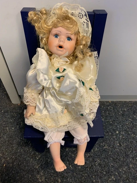 POUPON DE COLLECTION Porcelaine Poupée 38 Cm. Top EUR 19,39 - PicClick FR