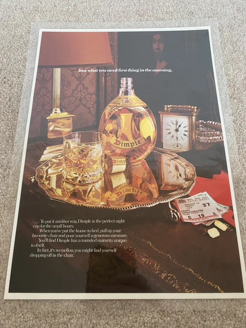 VINTAGE DIMPLE WHISKEY Advert Laminated Advertising Scotch Whisky £7.99 ...