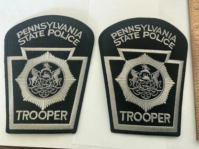 PENNSYLVANIA STATE POLICE Trooper Black Tactical collectable Patch Set ...
