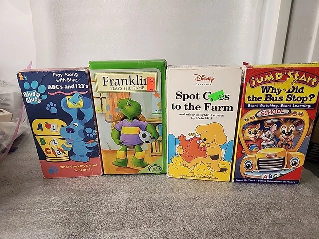 KIDS VHS LOT Blues Clues Franklin Spot Jumpstart Learning Counting Abcs ...