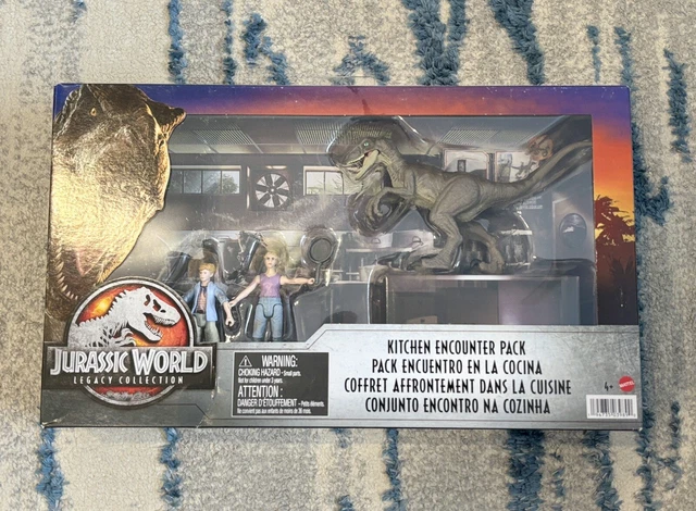 JURASSIC WORLD LEGACY Collection Kitchen Encounter Pack Velociraptor ...