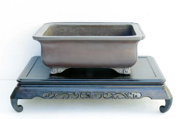 BONSAI POT TOKONAME KEIZAN Deep Unglazed Rectangular Width 40 cm 15 75 ...