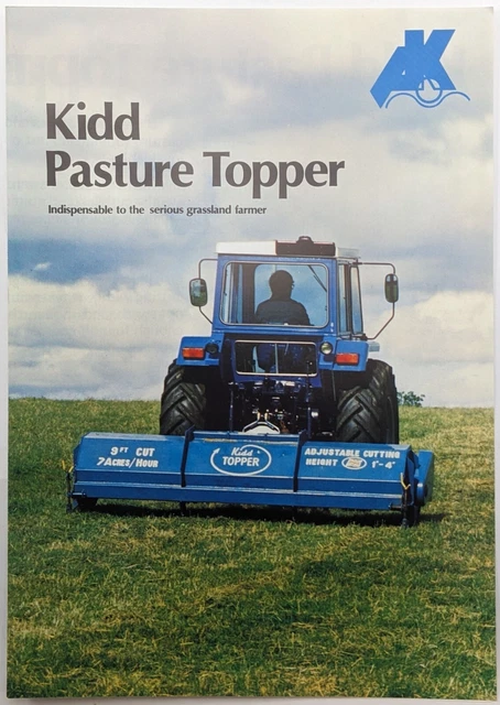 ORIGINAL ARCHIE KIDD Pasture Topper Single Sheet Brochure, c 1980's £8. ...