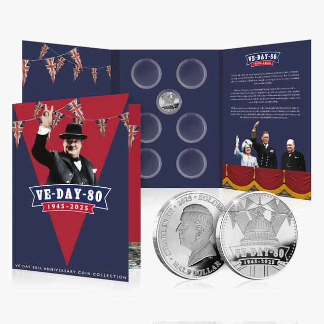 2025 VE DAY 80th Anniversary Silver Plated Coin St Paul's Cathedral ...