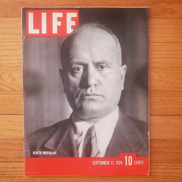 LIFE MAGAZINE WWII Germany Invades Poland Benito Mussolini September 11 ...