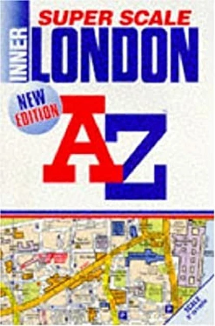 A-Z SUPER SCALE Street Atlas of Inner London Paperback A-Z Map Co £4.90 ...