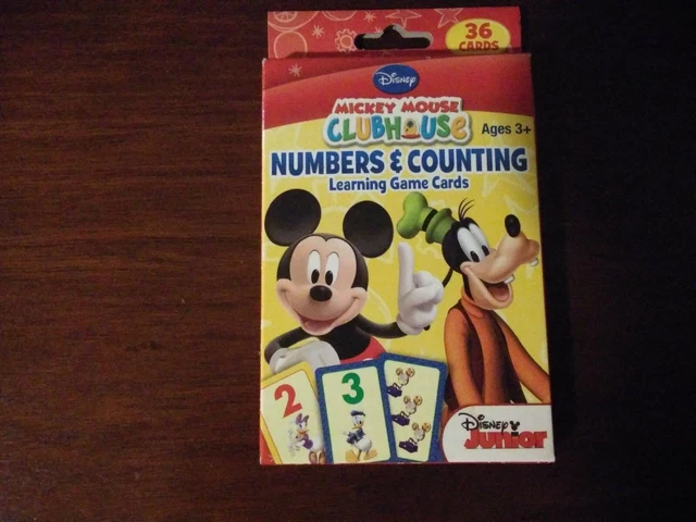 DISNEY MICKEY MOUSE Game Flash Cards Numbers Counting Preschool Kids ...