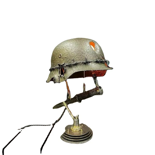 WW2 MILITARIA GERMAN Helmet relic Military German WWII lamp Bayonet £31 ...
