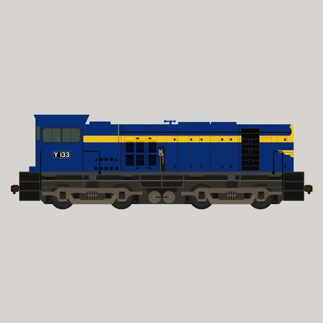 Y CLASS VR Loco Blue and Gold Y133 Removable Wall Sticker HO Scale $19. ...