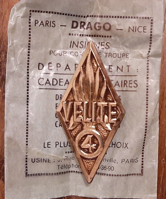 BADGE 4° REI VELITE FOREIGN LEGION Drago Removal FFL Badge £13.80 ...