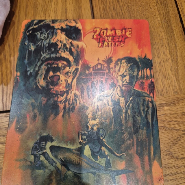 ZOMBIE FLESH EATERS 2 disc steel book Blu-ray, 2012 Limited ed w poster ...