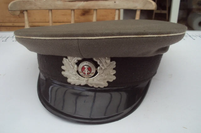 VINTAGE EAST GERMAN military officers cap with enamel badge. £19.95 ...