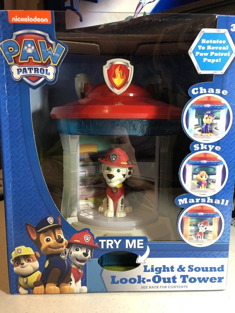 NICKELODEON PAW PATROL Light & Sound Look-Out Tower Rotating Toy Night ...