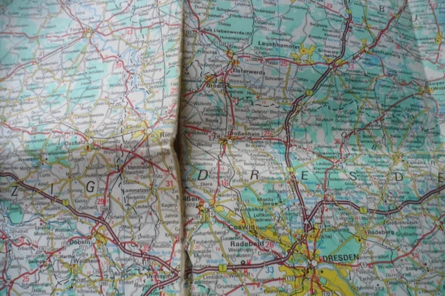 DDR LANDKARTEN Autokarte der DDR - - - (Re) EUR 1,00 - PicClick DE