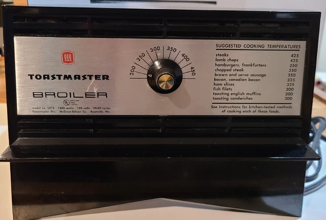VINTAGE TOASTMASTER TABLETOP Toaster / Broiler Model 5212 Tested ...