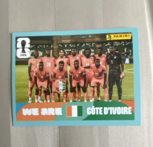 PANINI FIFA WORLD Cup 2026 Côte d’Ivoire Team Photo Sticker CIV13 We ...
