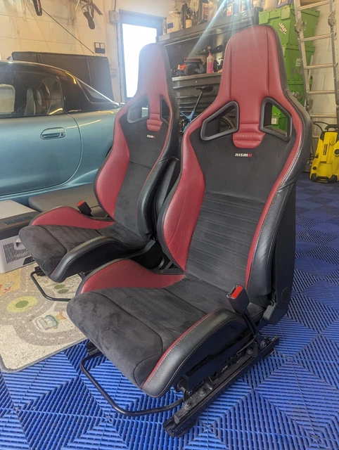 RECARO CS NISMO Seats Skyline GTR Nissan 370z X2 Sportster Red Black ...
