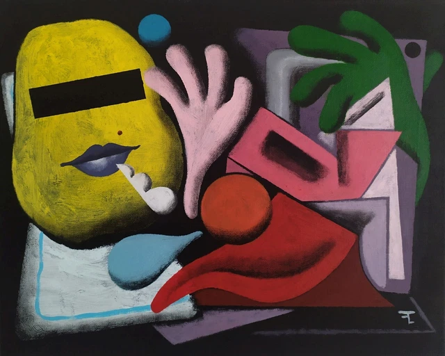 Art Contemporain Tableau Peinture Acrylique Sur Toile Oeuvre Originale