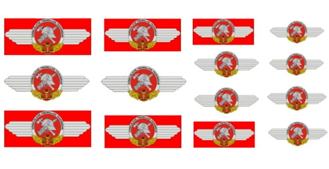 DDR FEUERWEHR MODELLBAU-AUFKLEBER-SET Decals Sticker W50 IFA B1000 LKW ...